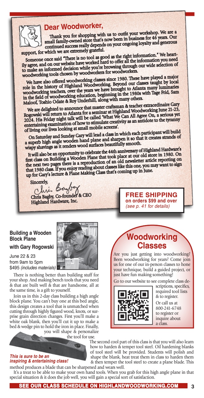 Highland Woodworking Tool Catalog